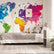 Geometric World Map Wallpaper Mural – Decor2Go Wall Fashion